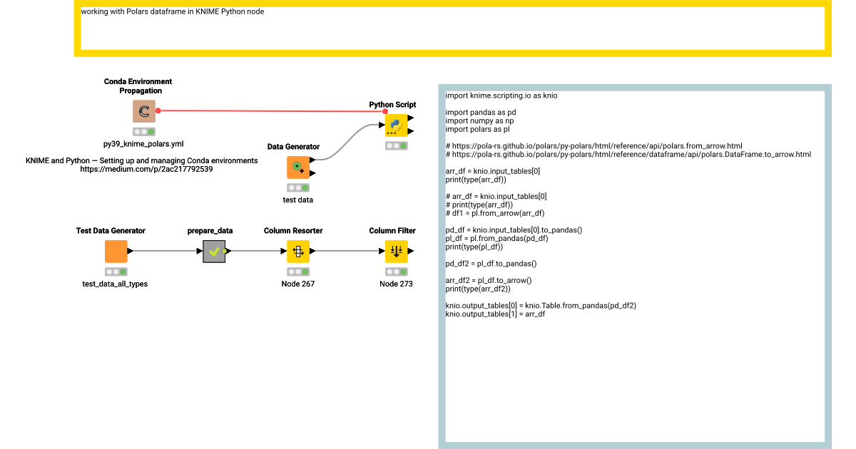 Working With Polars Dataframe In Knime Python Node Knime Community Hub