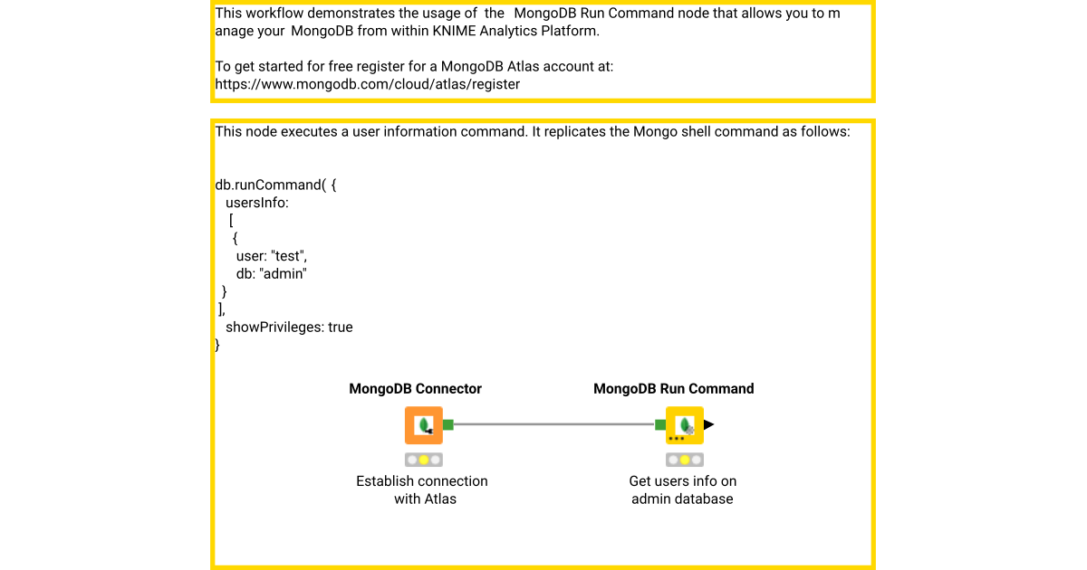 MongoDB Run Command – KNIME Community Hub