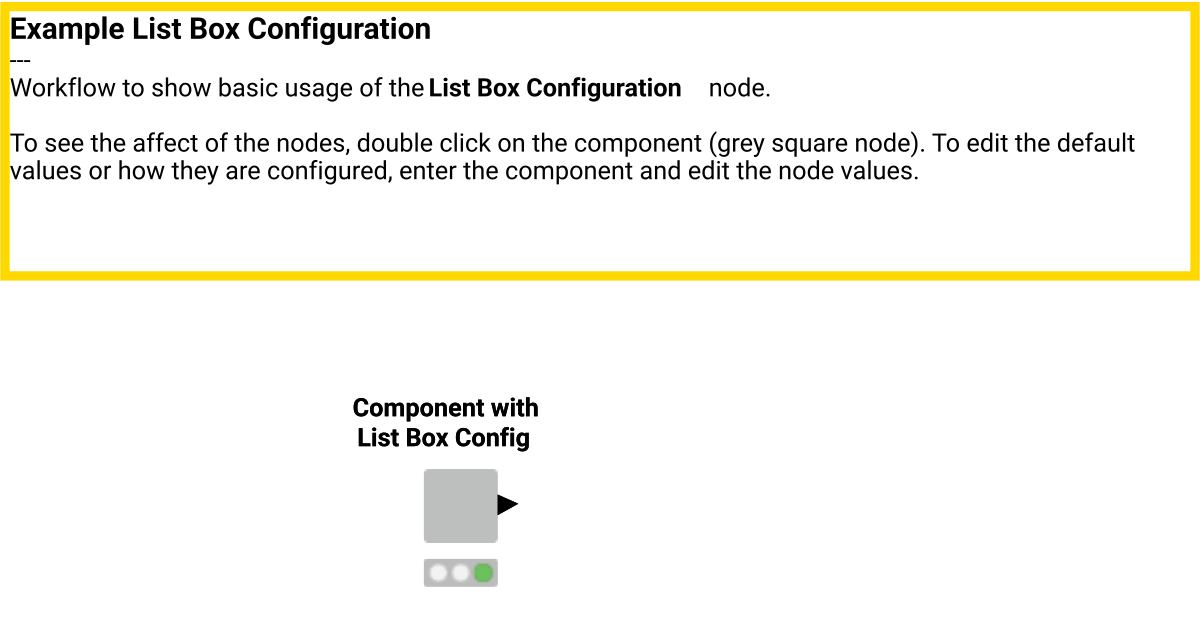 List Box Example – KNIME Community Hub