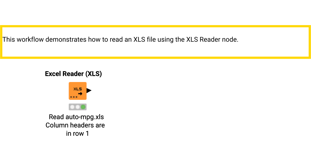 Read an XLS file – KNIME Community Hub