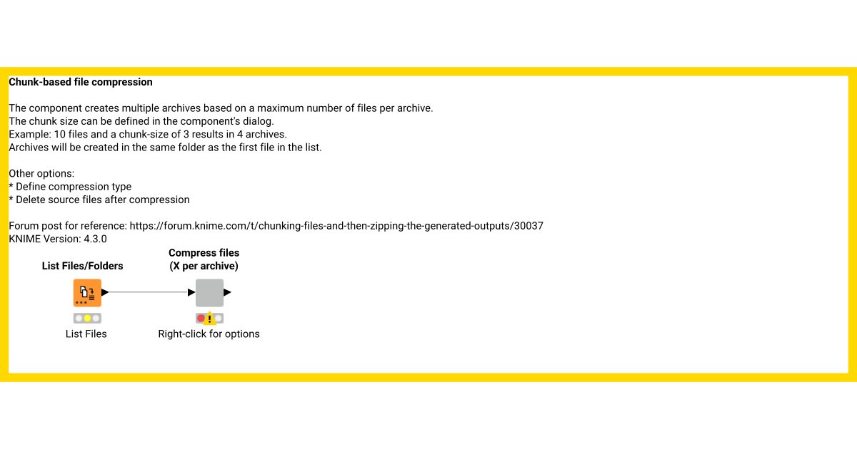Chunk-based file compression – KNIME Community Hub