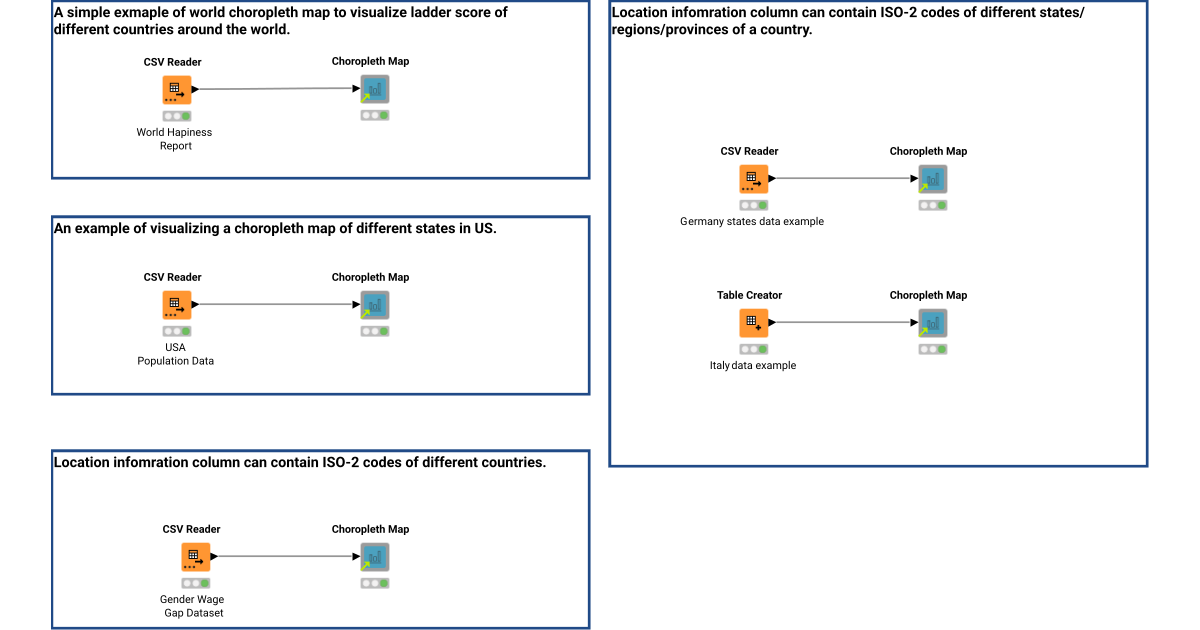 Choropleth Map Examples – KNIME Community Hub