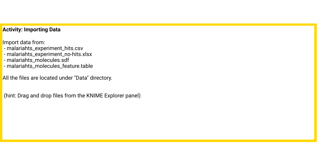 Importing Data – KNIME Community Hub